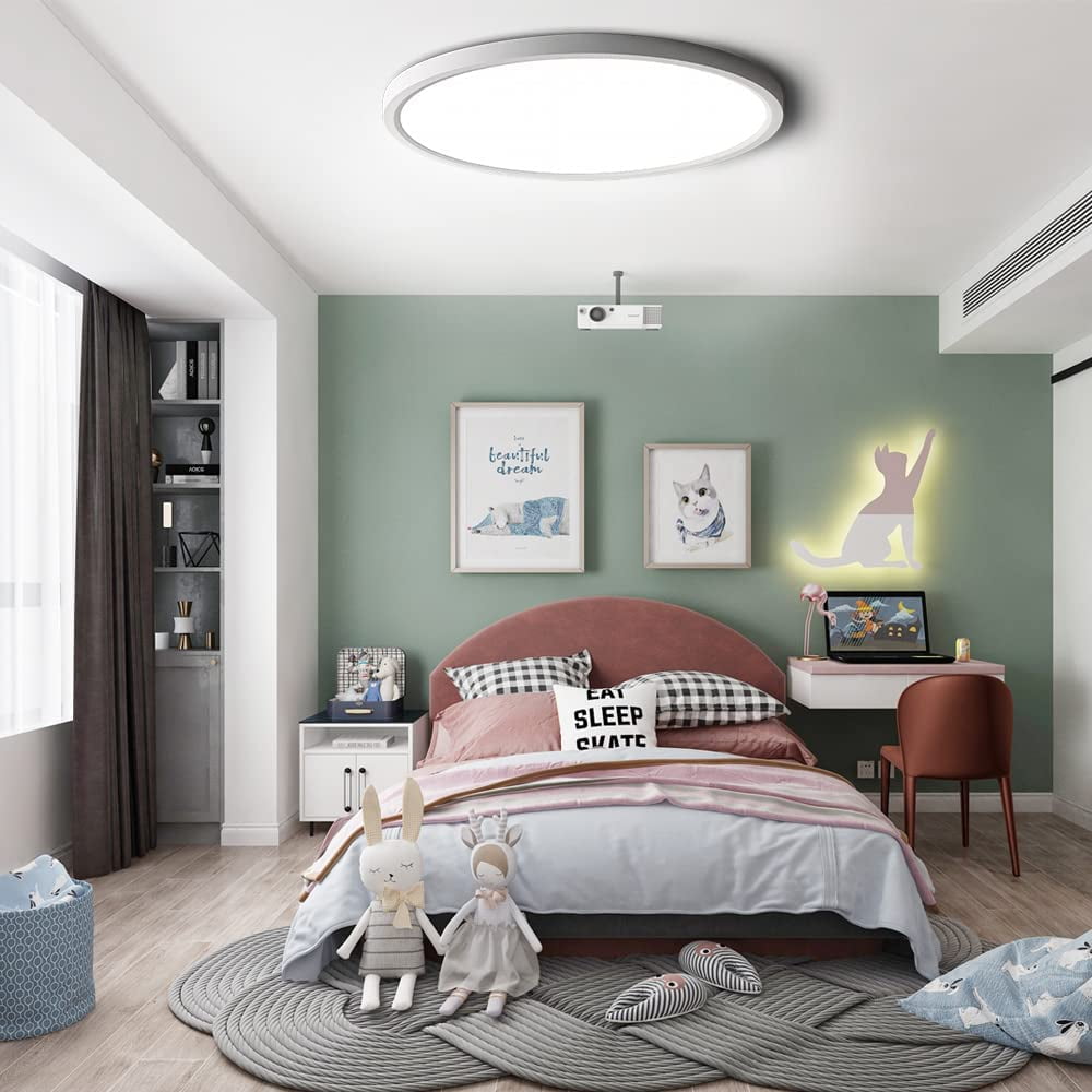 UITTG-12 Inch 24W LED Flush Mount Ceiling Light Fixture, 3200LM, 5000K ...