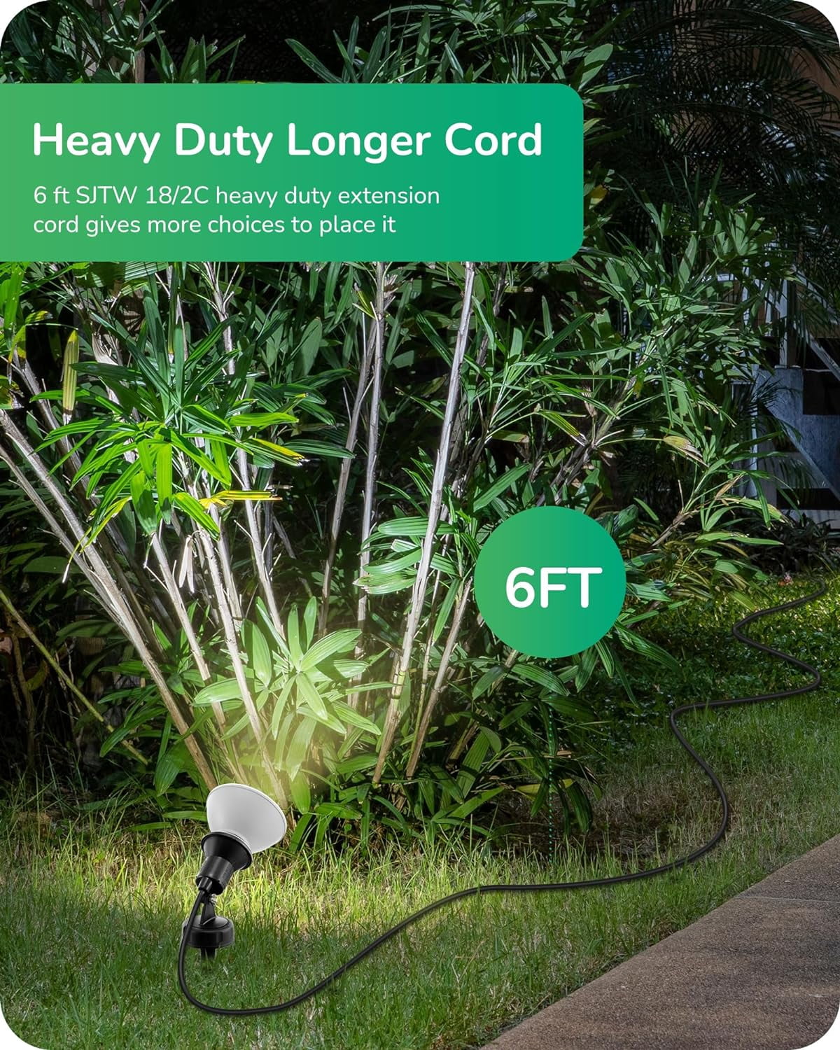UITTG-120V Spotlights Outdoor, Plug in Outdoor Flood Stake Lights ...
