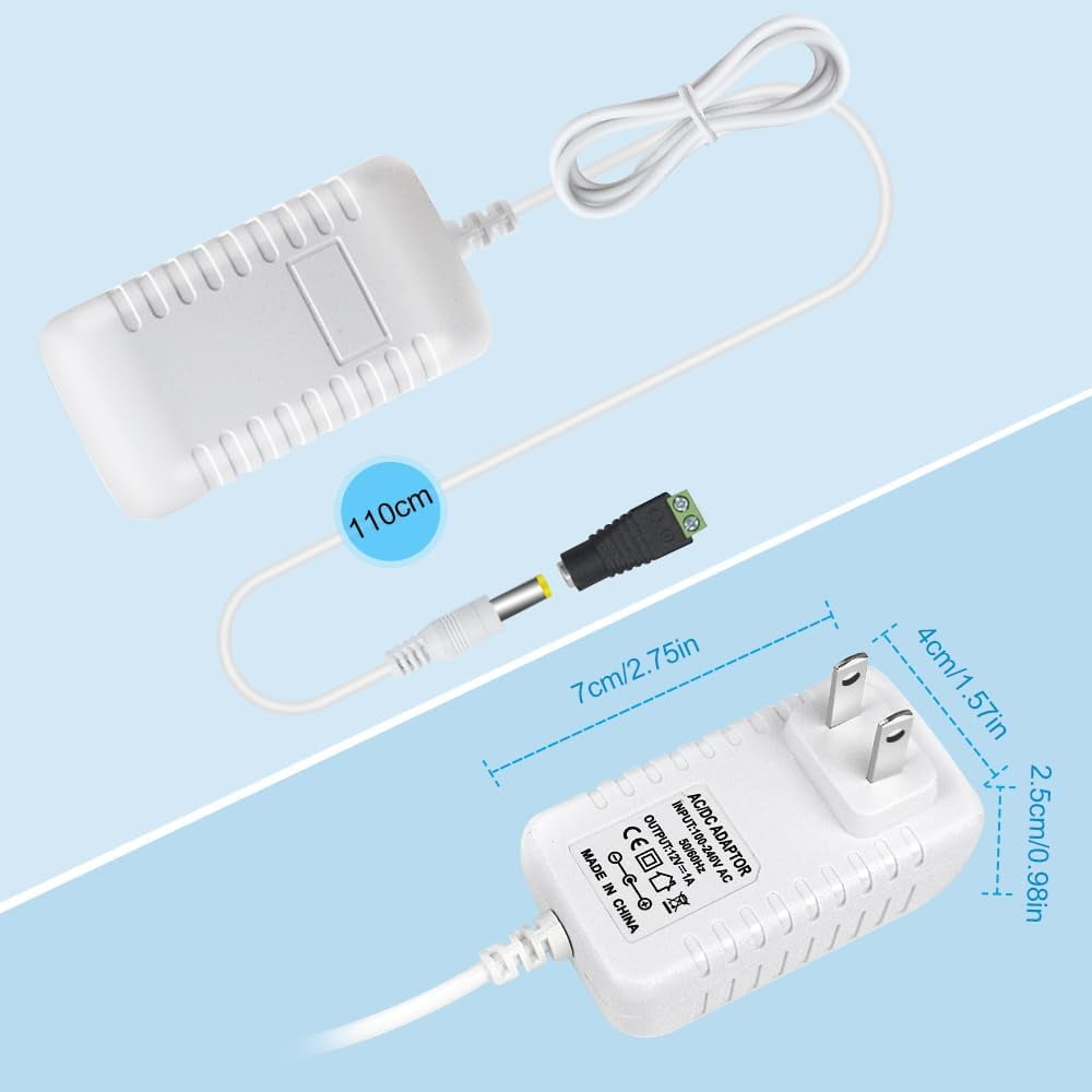 UITTG-12V Power Supply, 12 Volt 1A 12W DC Power Supply, White Switching ...
