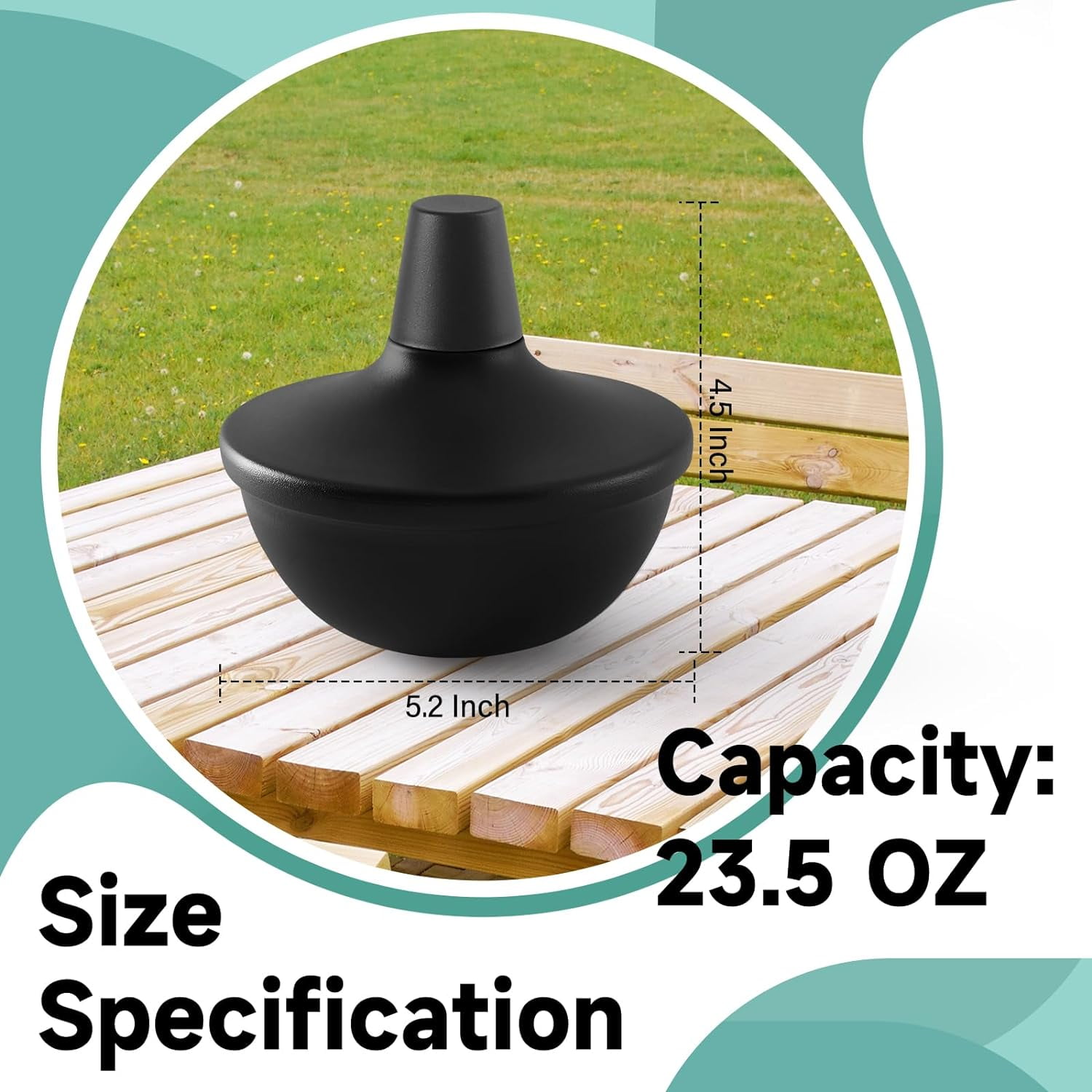 UITTG-2 Pack Metal Table Top Torches,23.5 oz Citronella Torches for ...