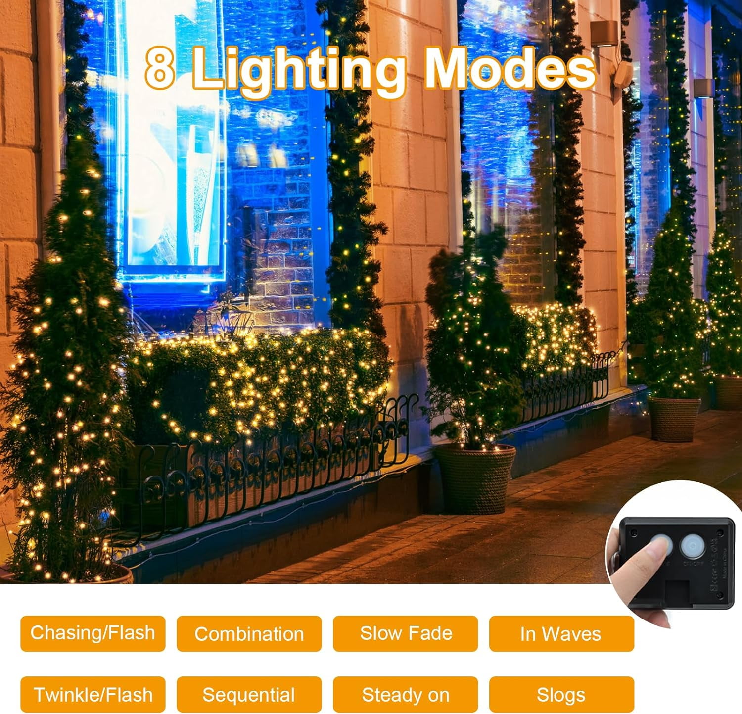 UITTG-2 Pack Solar Powered String Lights, Solar Fairy Lights,16.4Ft ...