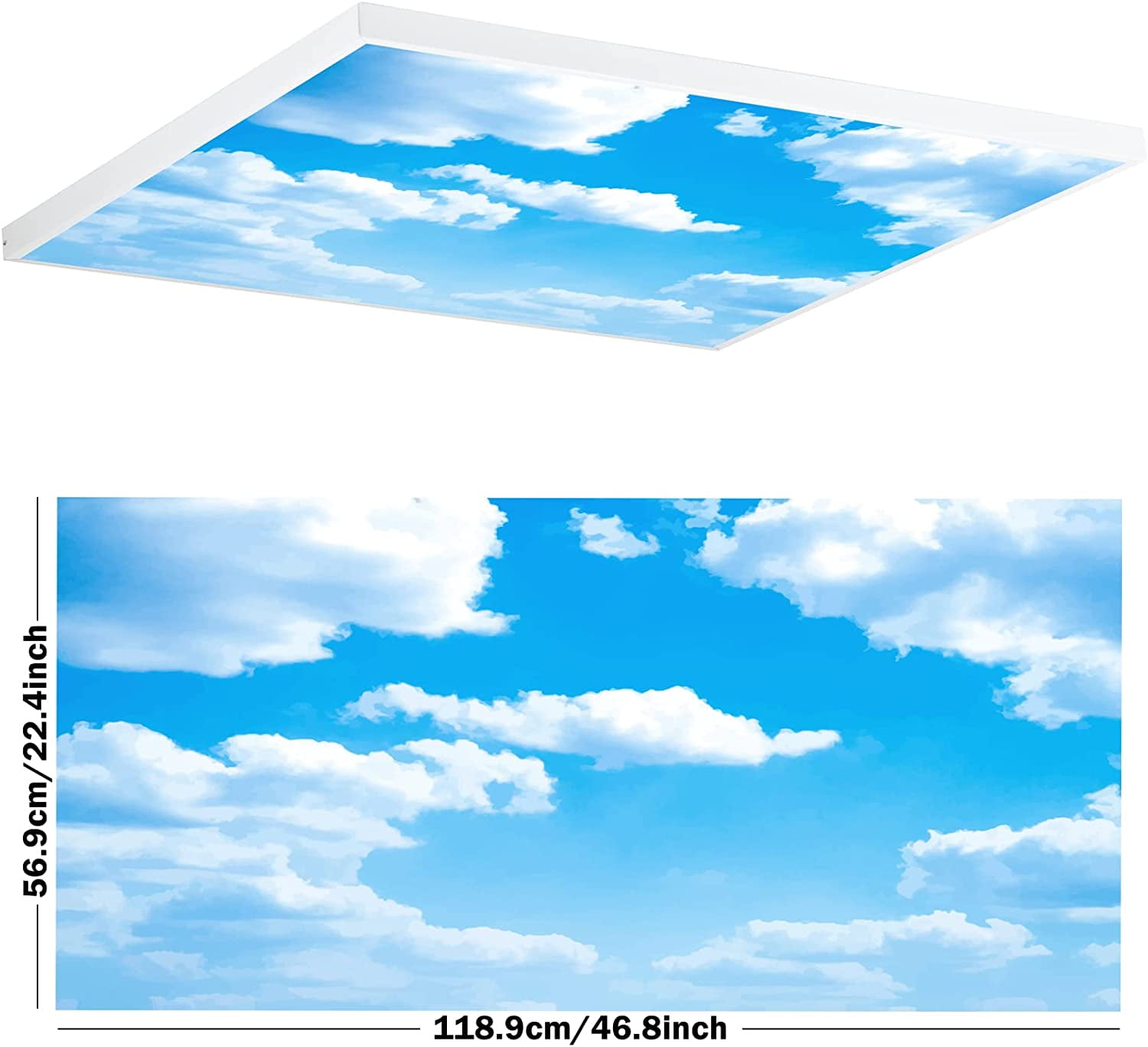 UITTG-2 Pcs Fluorescent Light Covers 2x4 Feet Light Filter Ceiling ...