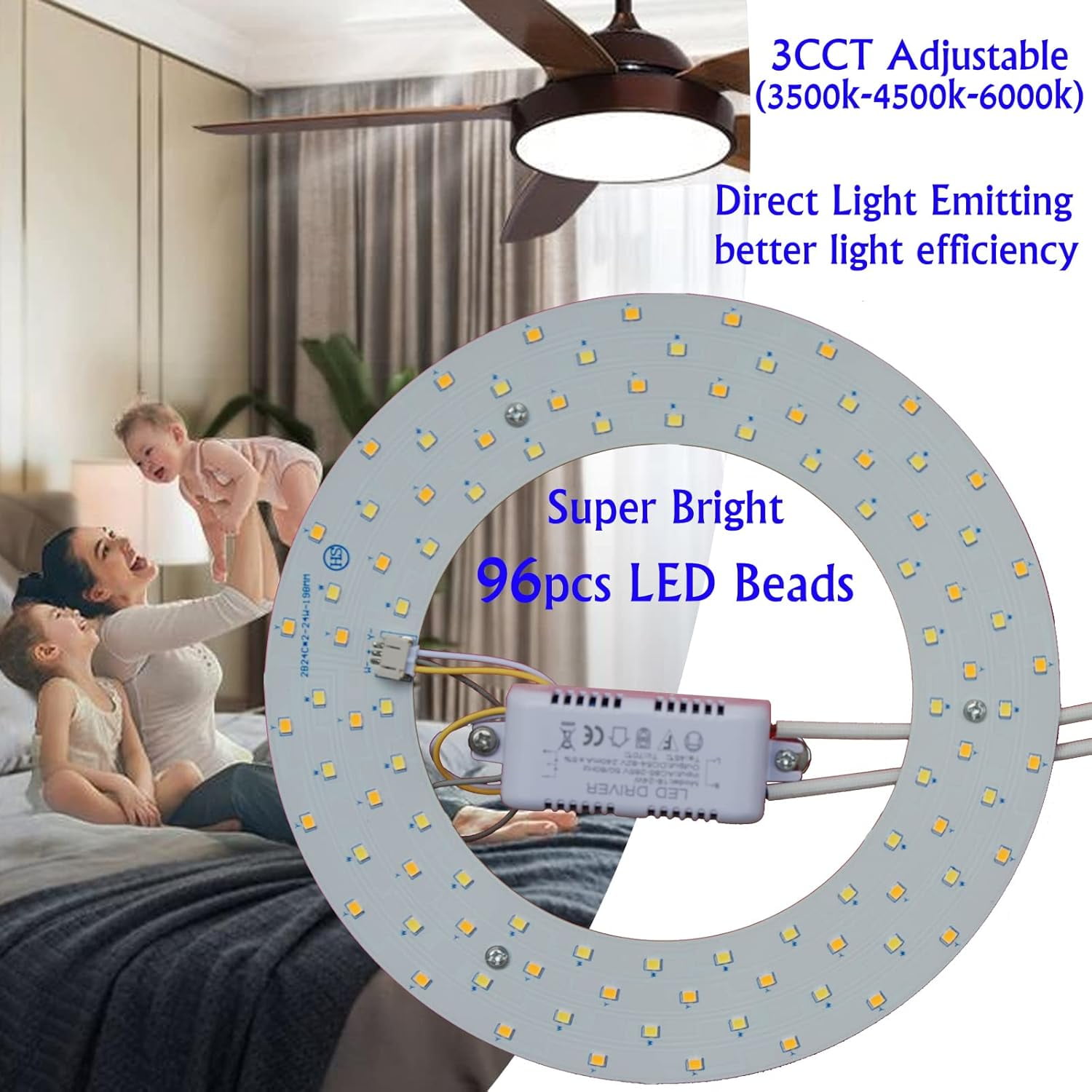 UITTG-25W 3 CCT LED Light Kit Replacement, LED Panel for Ceiling Flush ...