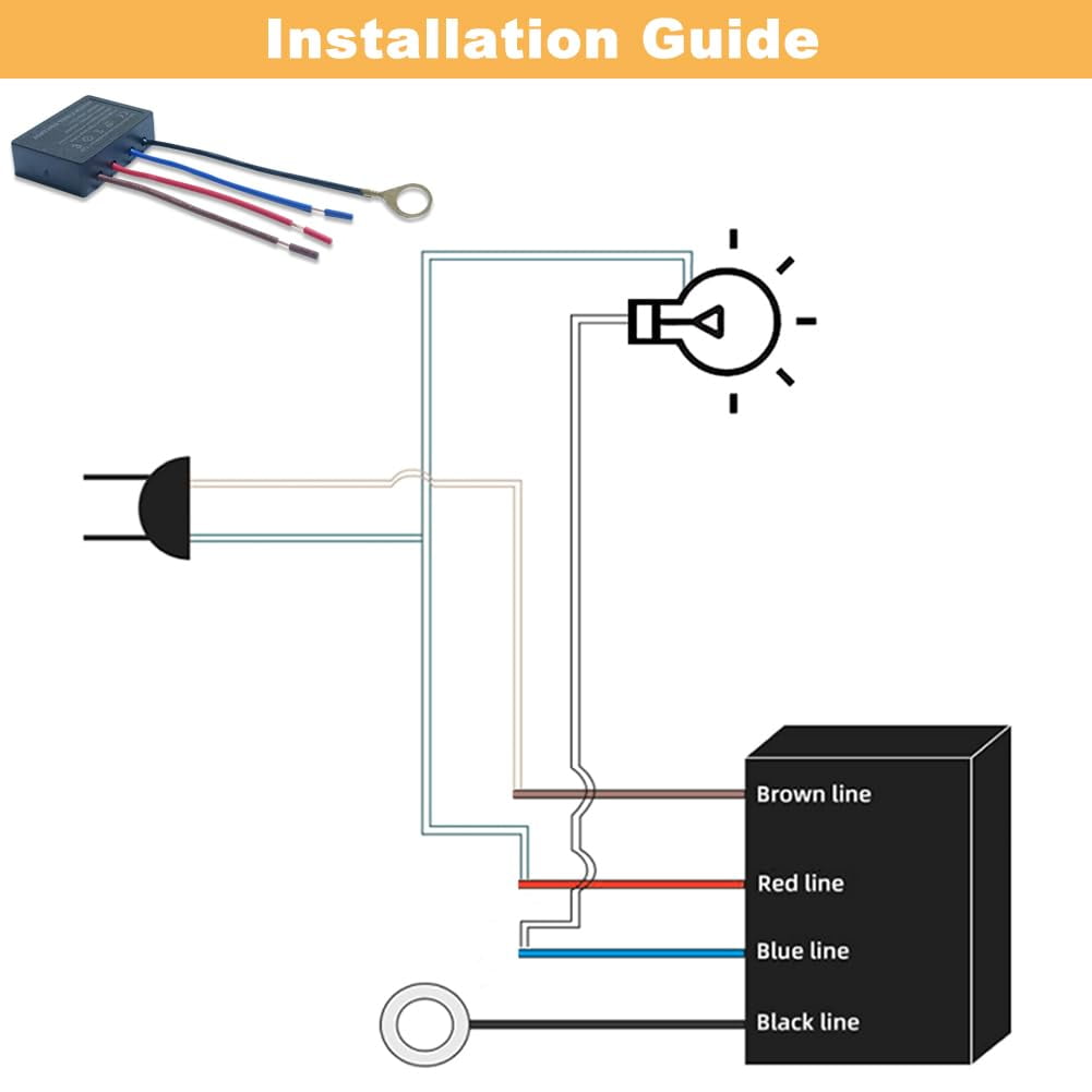 UITTG-3 Way Touch Sensor Dimmer, Touch Light Dimmer Switch Control ...