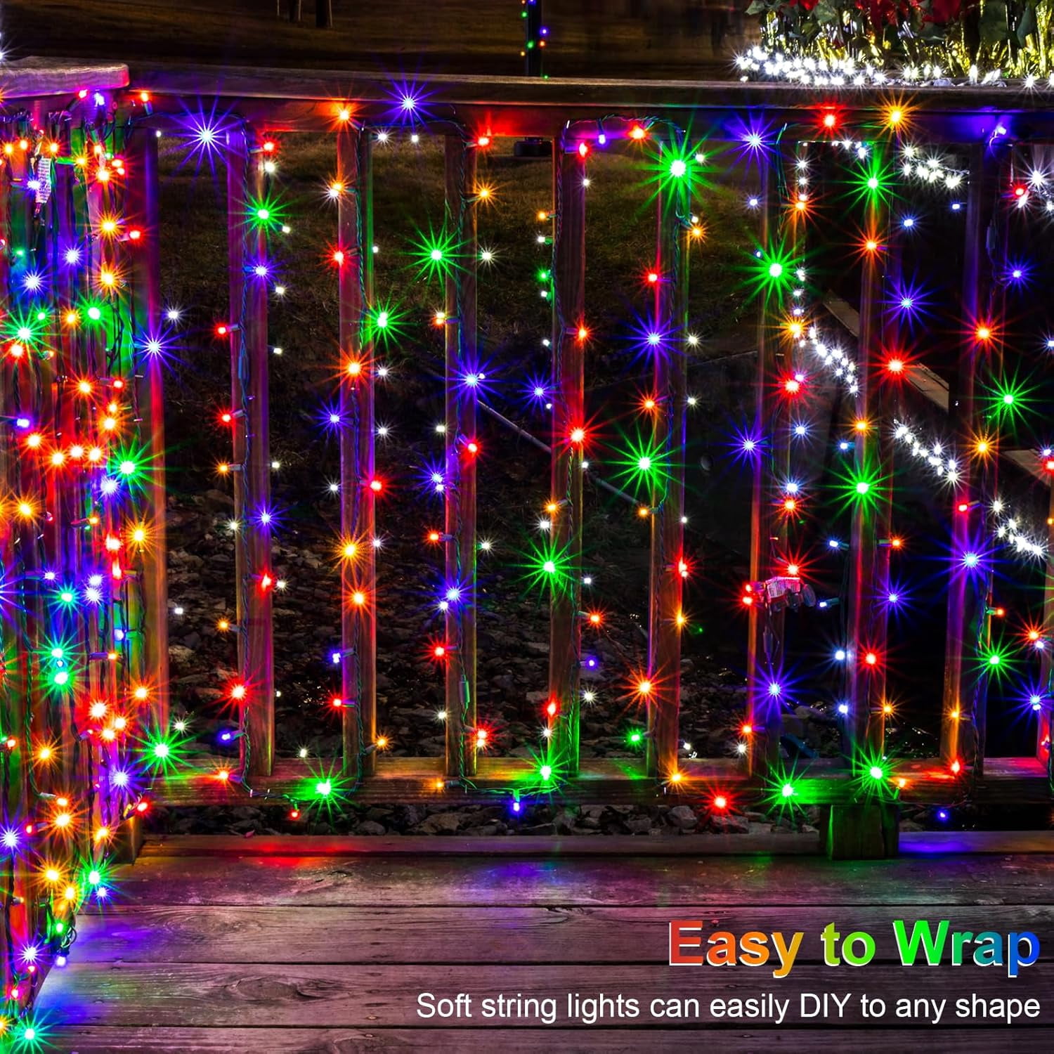 UITTG-4 Pack Battery Operated String Lights, 13.2Ft 40 LED Dark Green ...