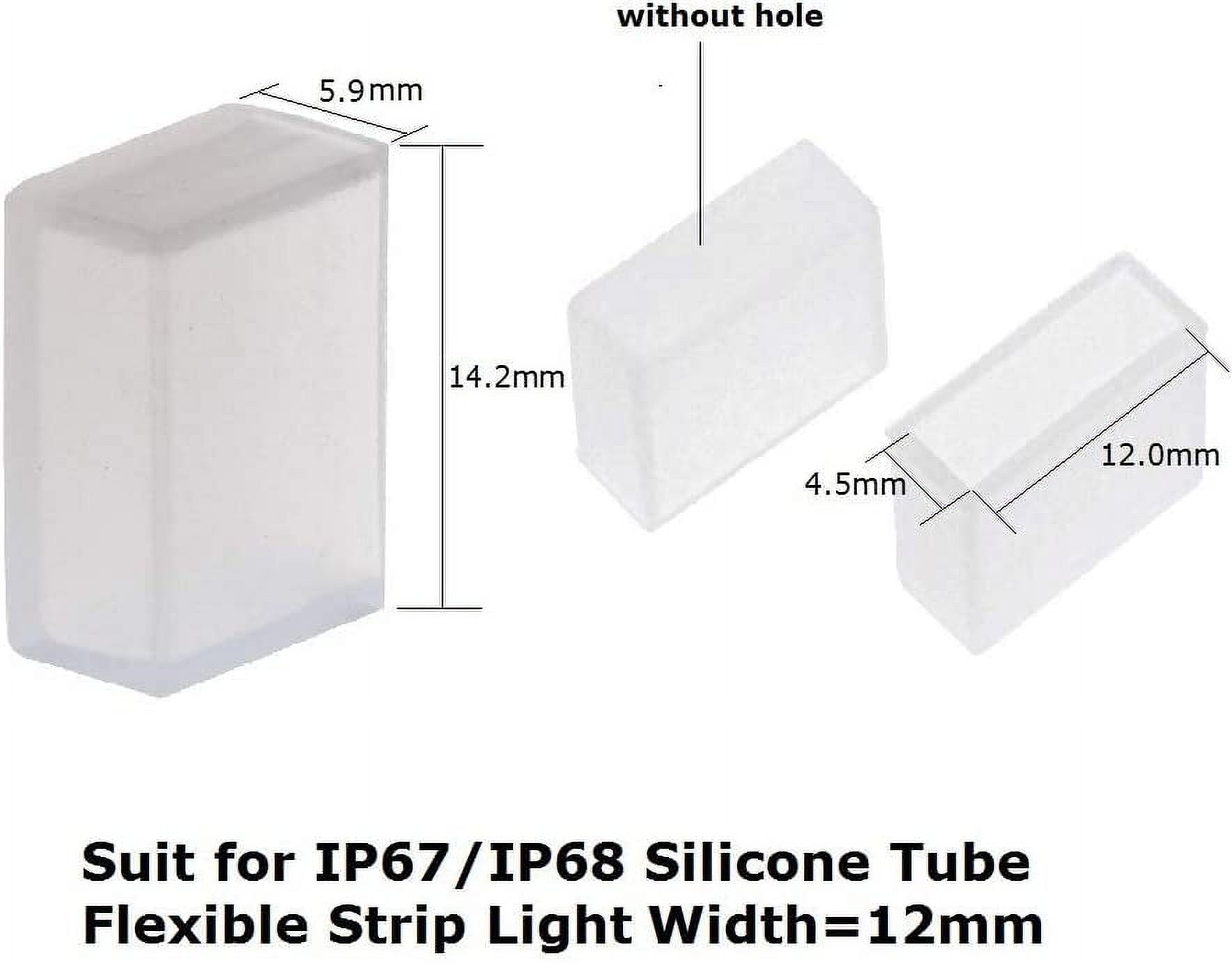 UITTG-50 Pack End Cap Cover with Sealant Use for 12mm/0.47in Width IP67 ...