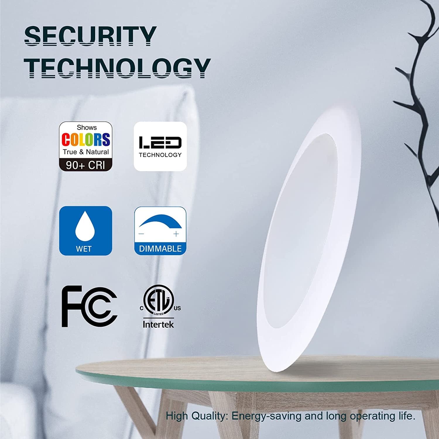 UITTG-6 Inch LED Disk Light, 15W Dimmable Low Profile Recessed Disc ...