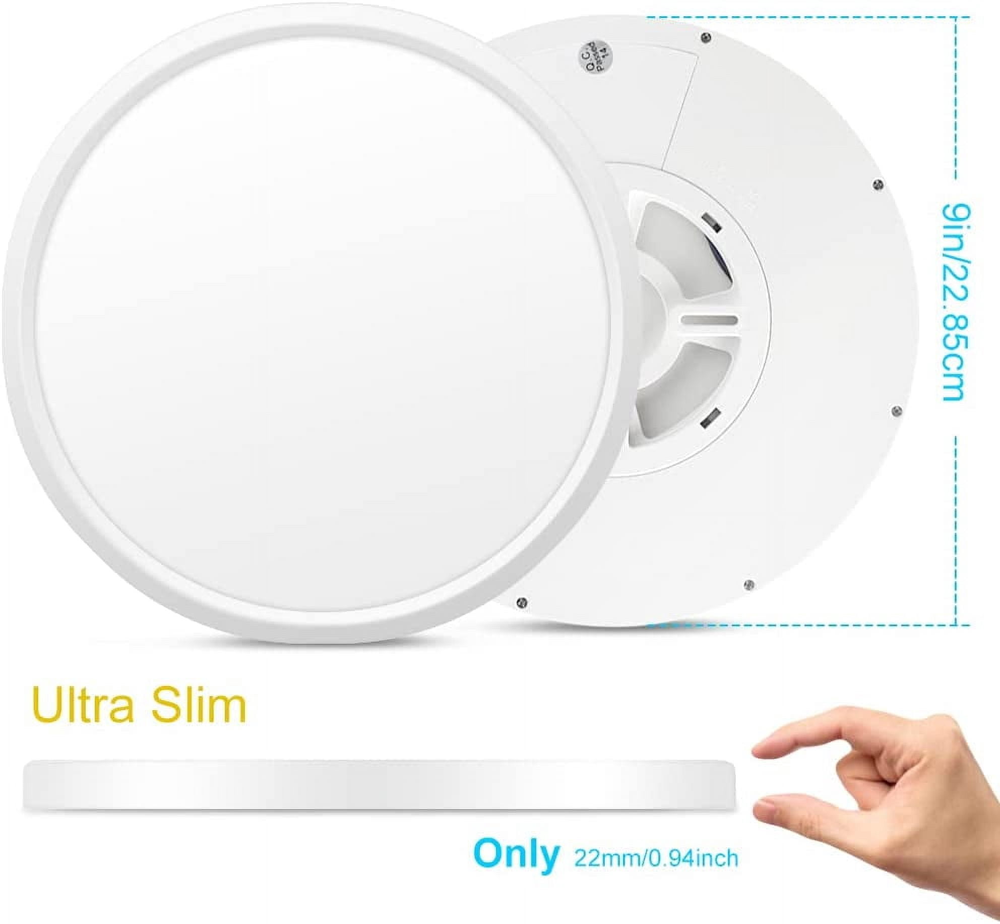 UITTG-8.9 Inch LED Flush Mount Ceiling Light Fixture, 2800K Warm White ...