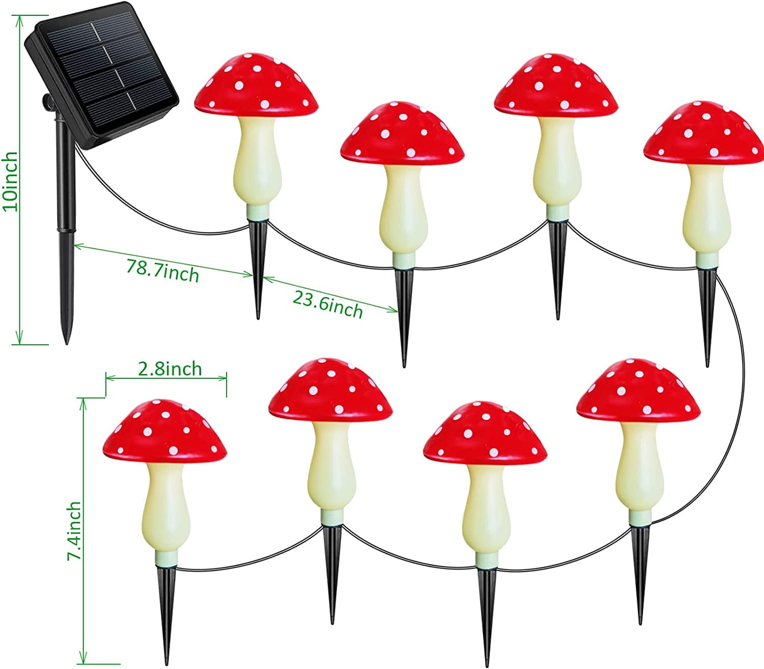 UITTG-8-Pack Red Solar Lights for Outdoor Garden Decor - Walmart.com