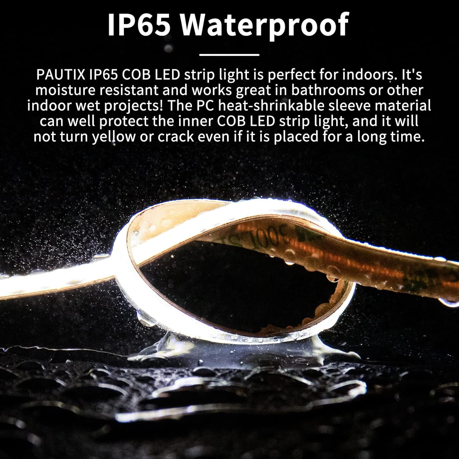 UITTG-COB LED Strip Light IP65 Waterproof Daylight White 6000K,UL ...