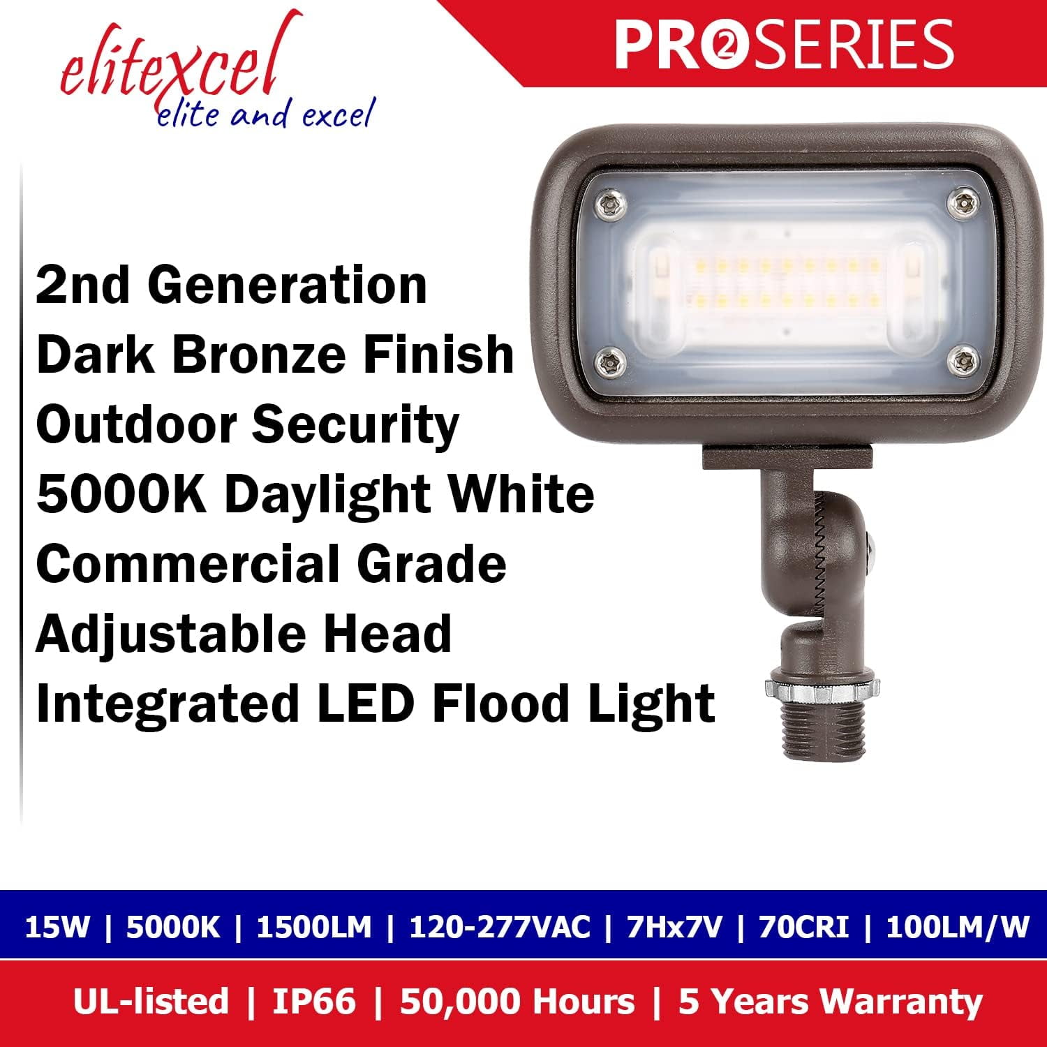 UITTG-Flood Lights Outdoor, Gen2 15W Landscape Lighting, 50W MH Replace ...
