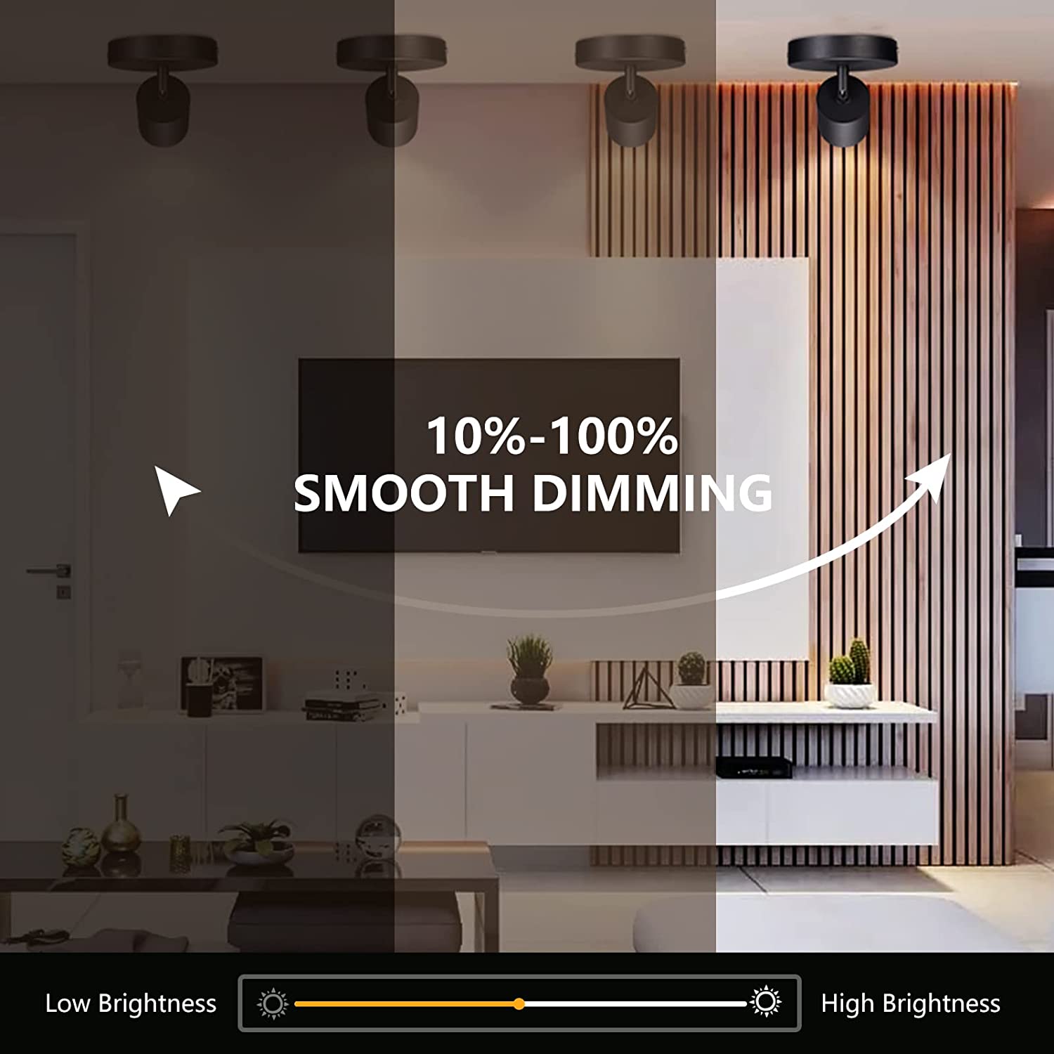 UITTG-Flush Mount LED Ceiling Spotlight Dimmable Adjustable Spotlight ...