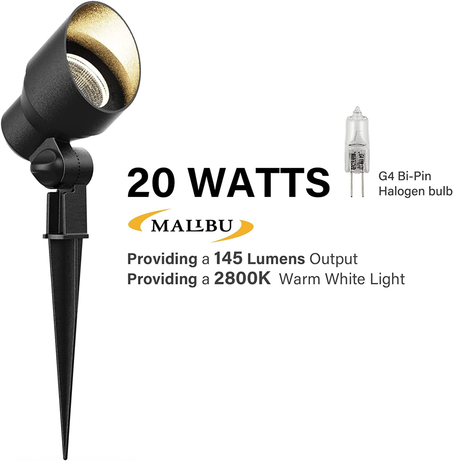 UITTG-Malibu Low Voltage Landscape Lighting 20W Outdoor Spotlight ...