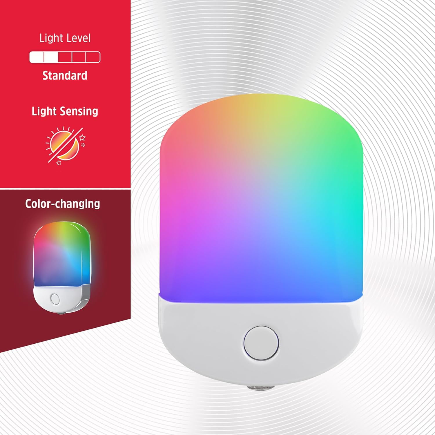 UITTG-Night Light, Color Changing, Nightlight for Bedroom, Bathroom ...