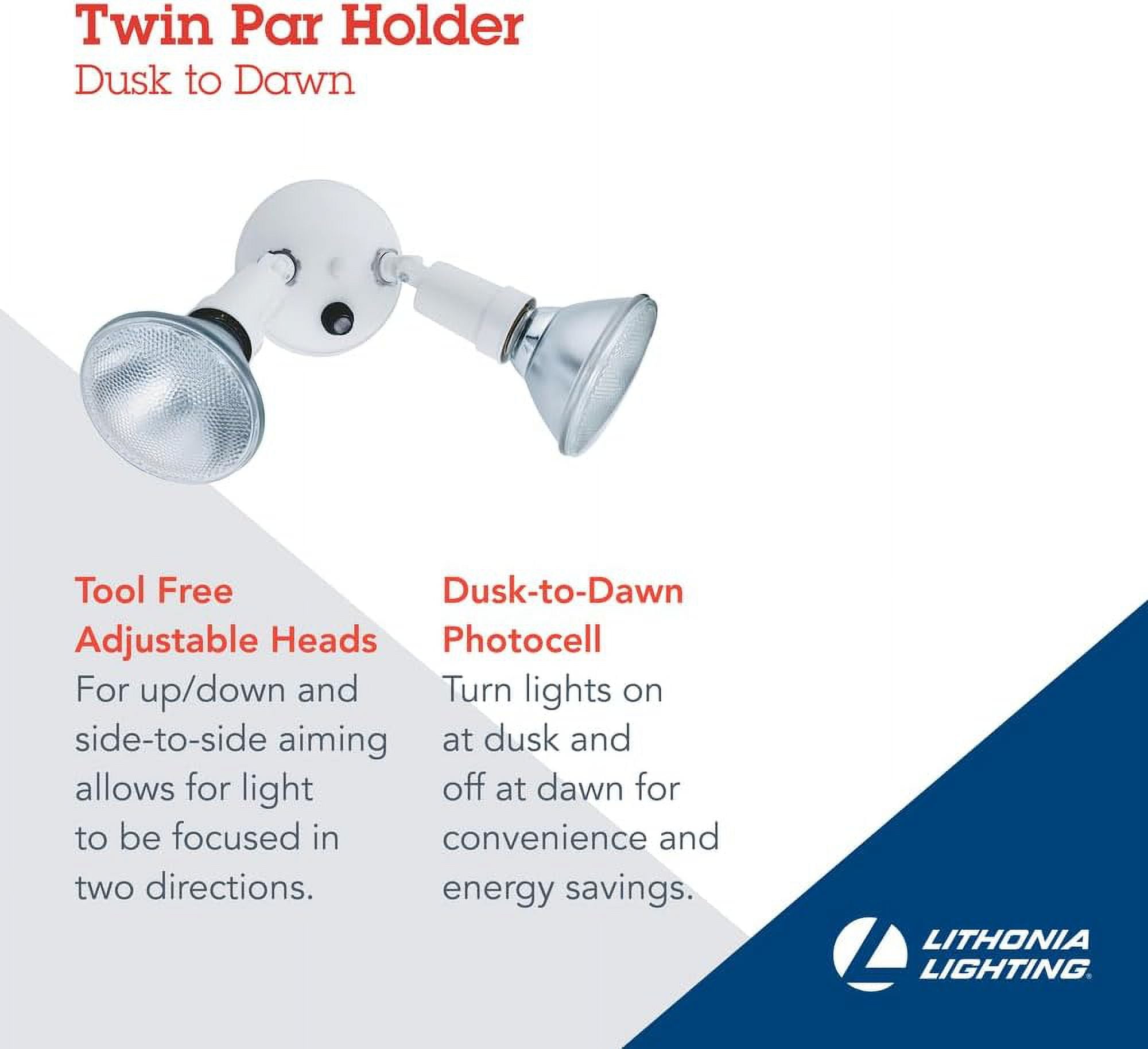 UITTG-OFTH 300PR 120 P WH M12 Adjustable Twin Par Outdoor Flood Light ...