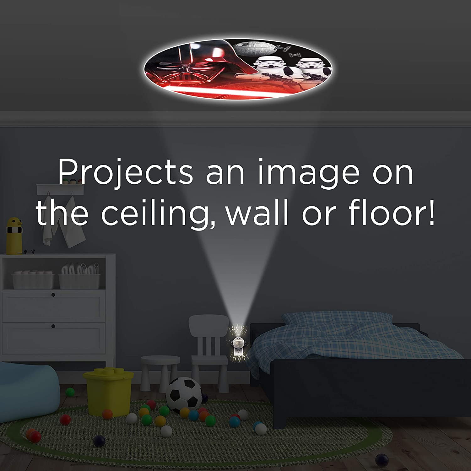 UITTG-Projectables LED Night Light Projector, Dusk-to-Dawn Sensor, Plug ...