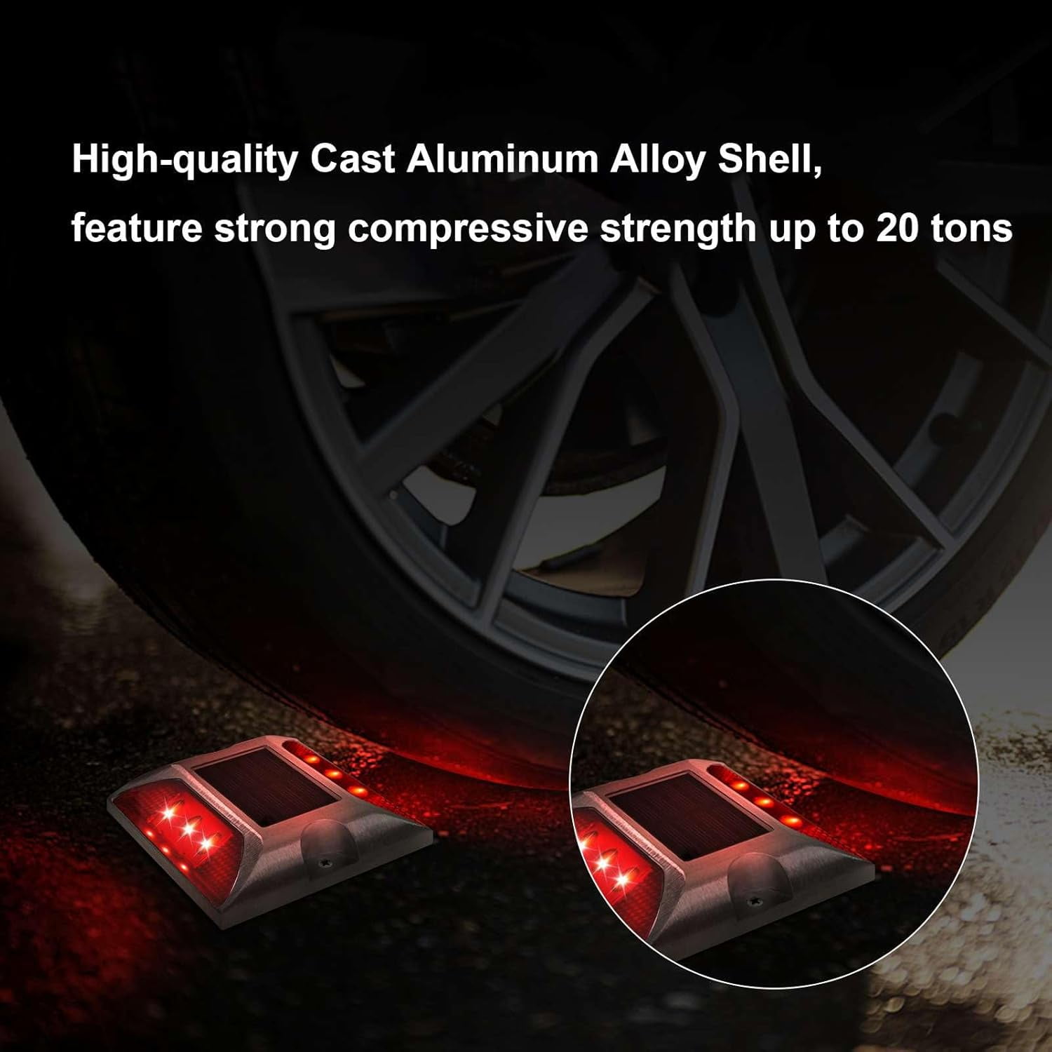 UITTG-Solar Dock Lights - IP68 Waterproof Outdoor Warning Step Lights ...