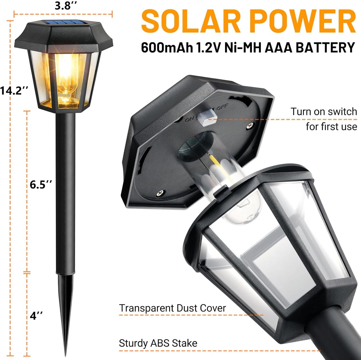UITTG-Solar Pathway Lights Outdoor 8 Pack Solar Lights Outdoor ...