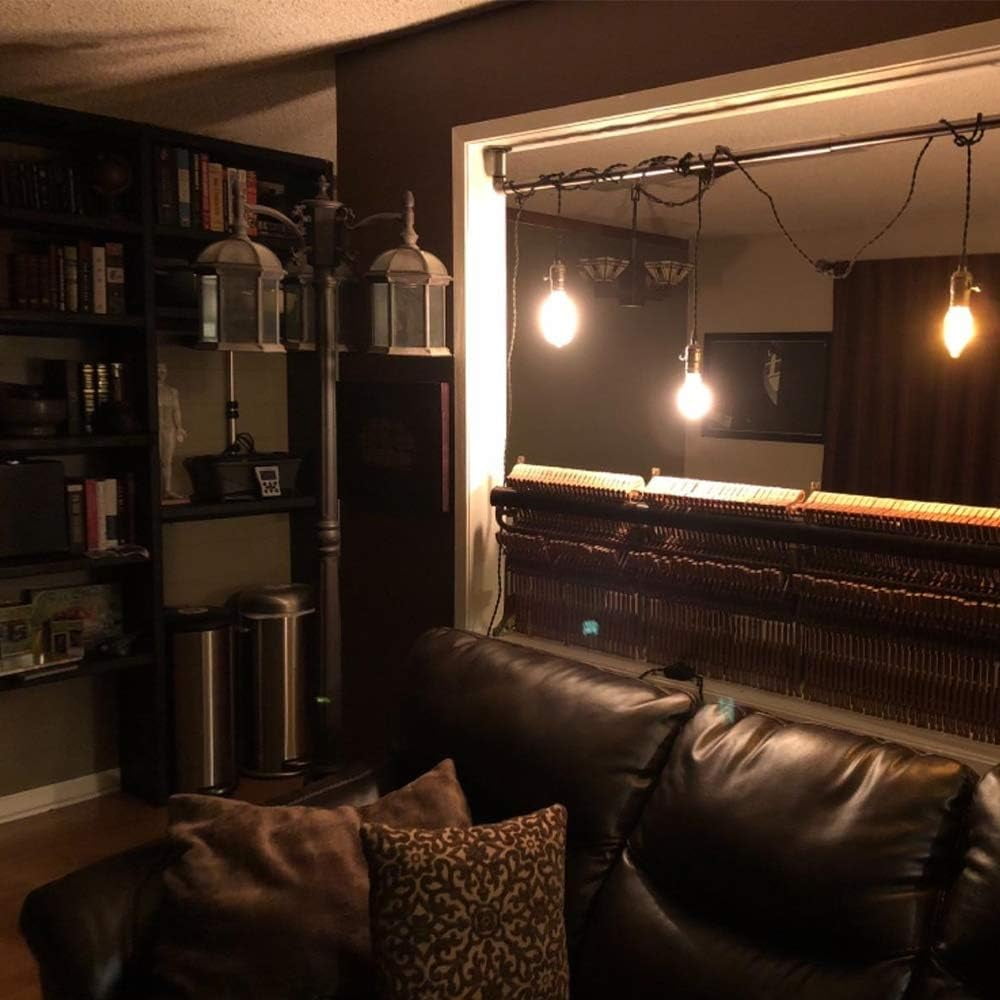 UITTG-Vintage Plug in Pendant Light Sockets, Triple Hanging Lights with ...