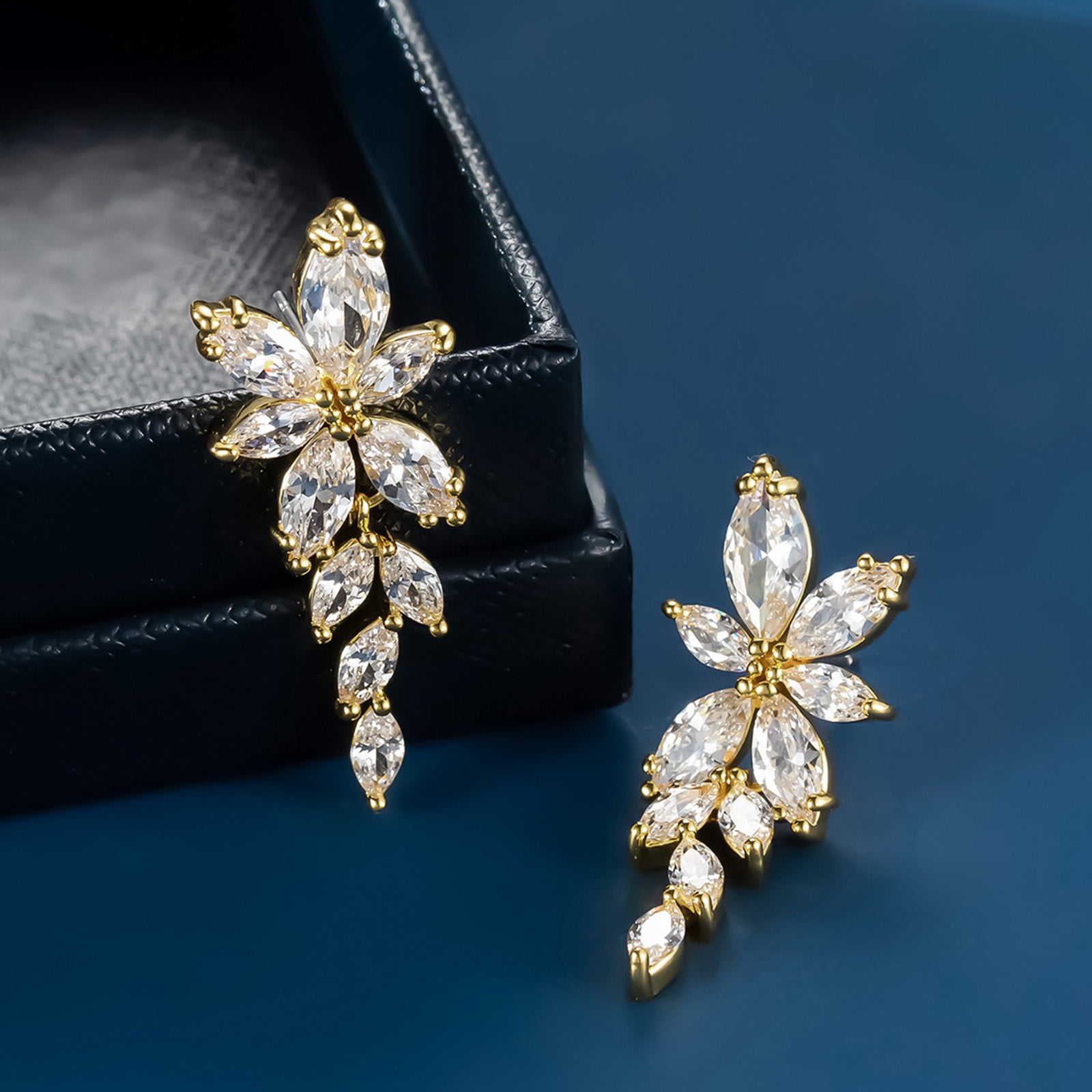 UIX Classical Earrings Girls Diamond Women Big Cubic Zirconia Ear Piercing Stud Earrings ...