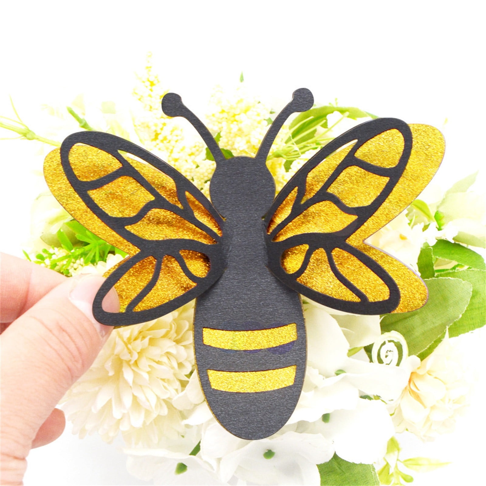 UIX Pearlescent Paper Double Bee Wedding Party Festive Home Decoration ...