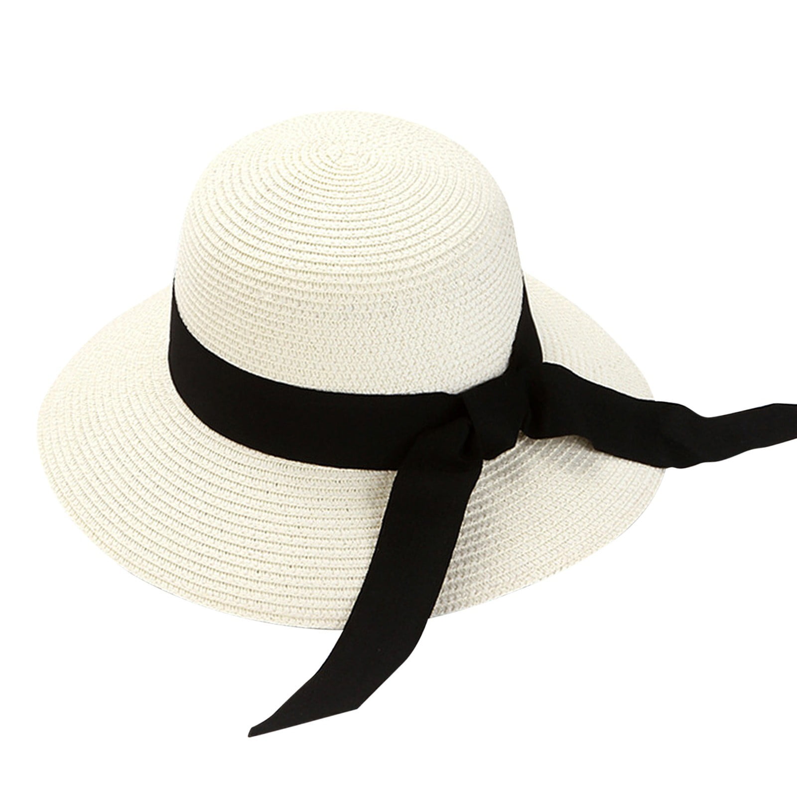 Uix Women Summer Wide Straw Hat Beach Foldable Sun Hats Floppy Roll Up