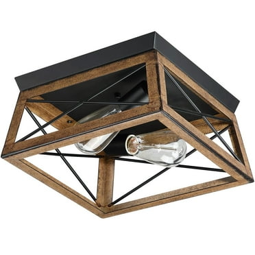 Eurus Home 1-Light Dimmable Semi Flush Mount Ceiling Light, Gold ...