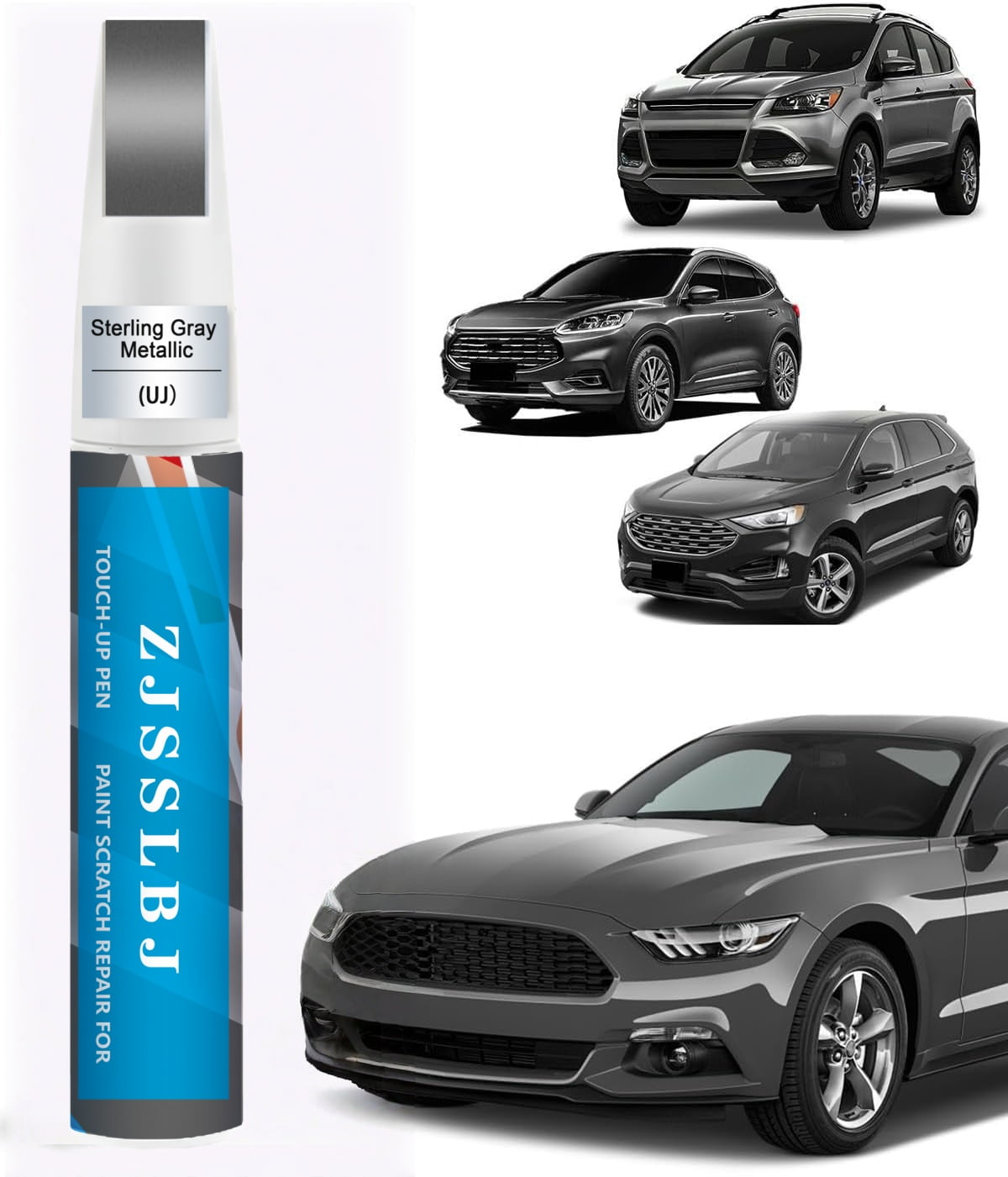 UJ Sterling Gray Metallic Touch Up Paint for Ford, Car Paint Pen ...