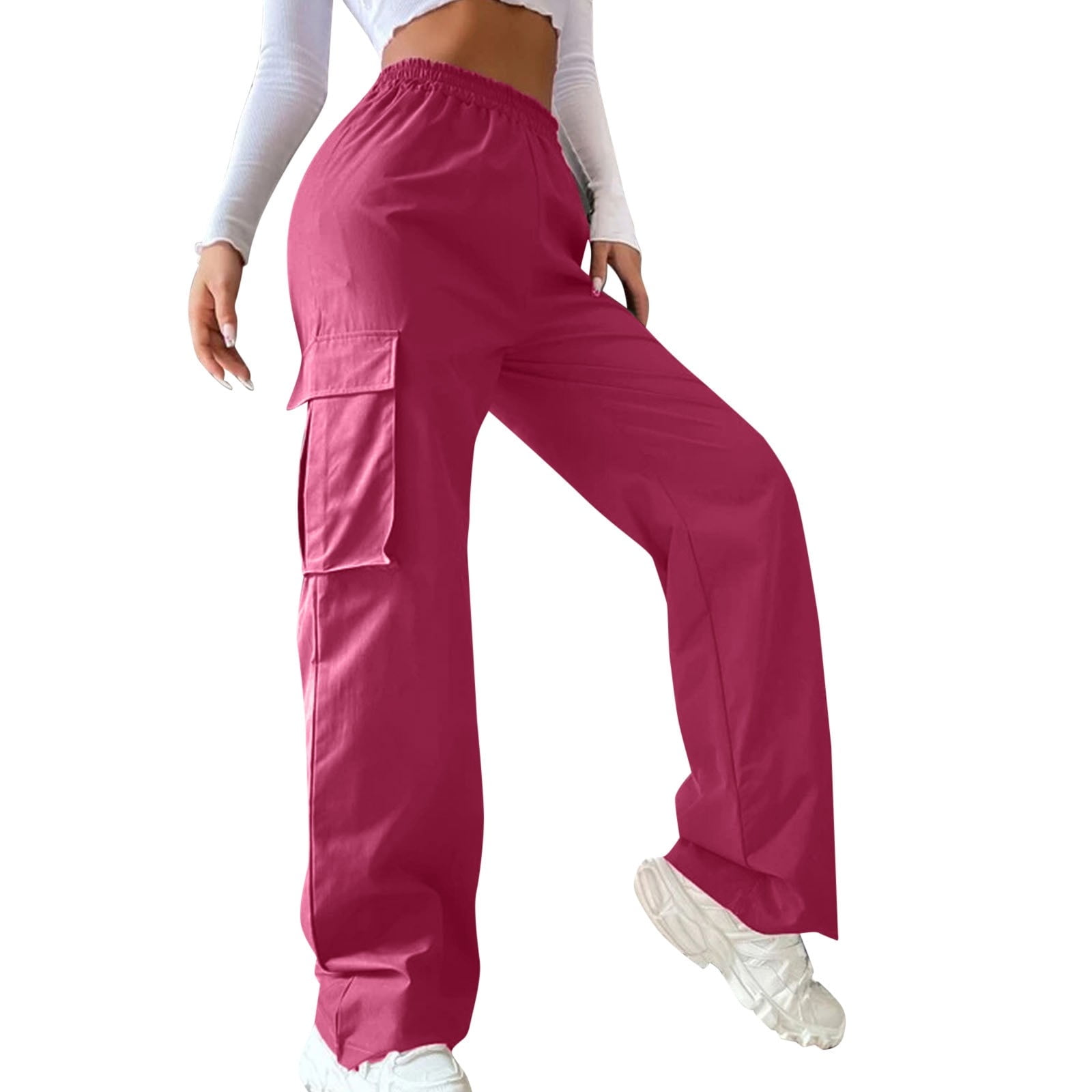 UJNDER Women's High Waisted Wide Leg Trousers Belt Less Design Straight ...