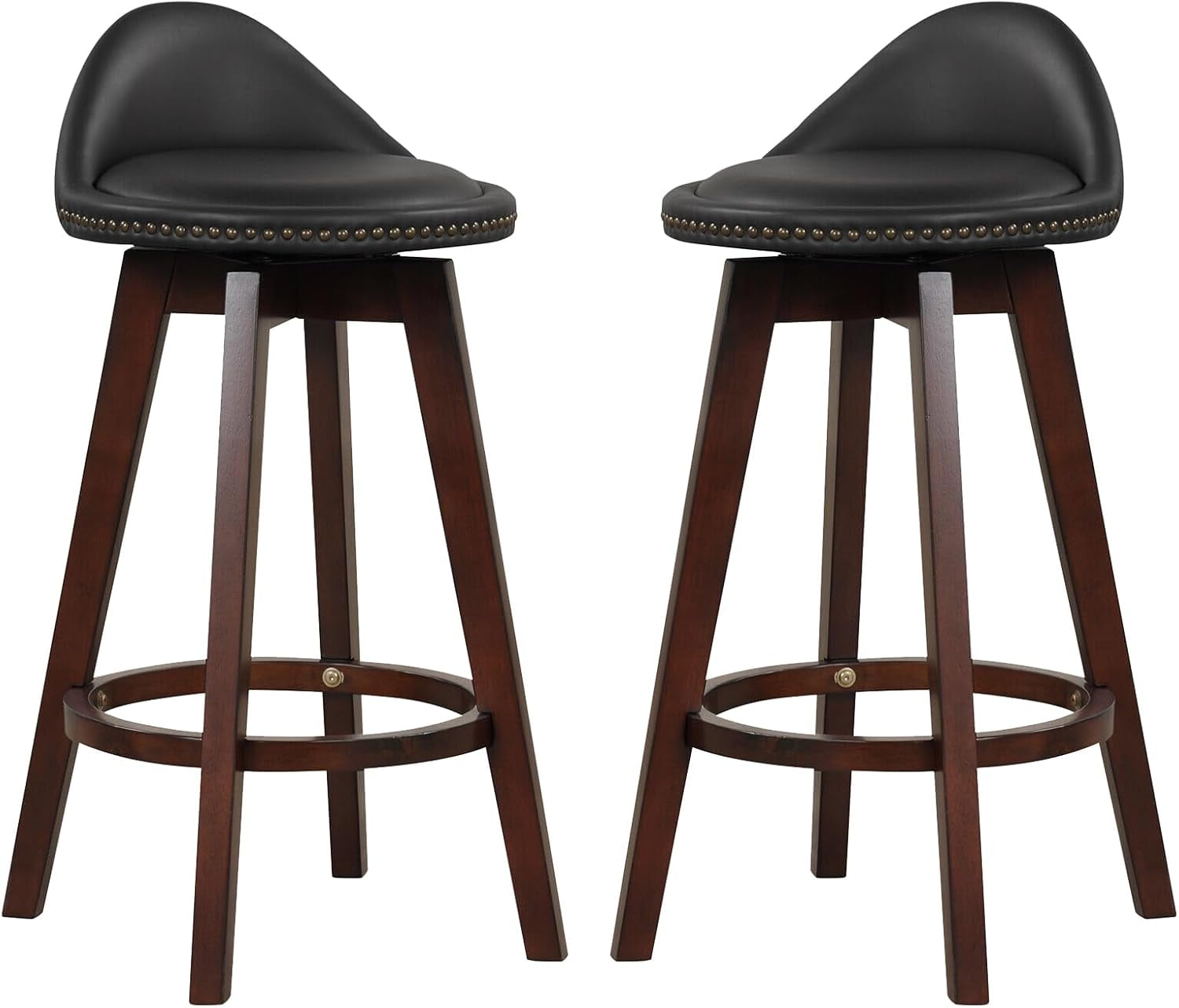 UJOYPAD Swivel Cushioned Bar Stool Bar Beight,Upholstered Counter ...