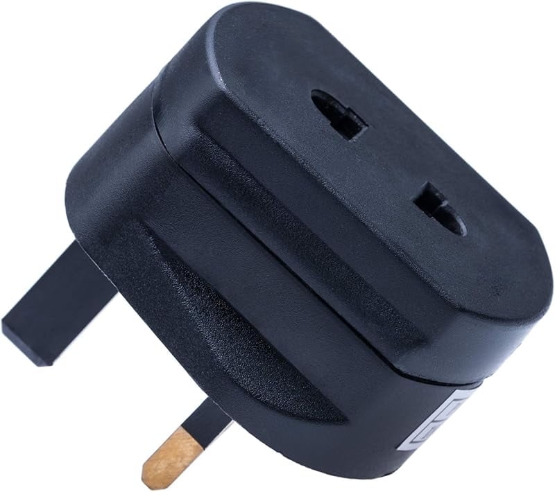 UK 2-Pin to 3-Pin Plug Adapter - Electric Shaver & Toothbrush Charger ...