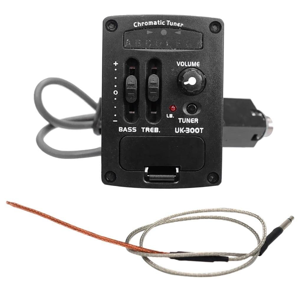 UK-3000T Preamp with Piezo Pickup for Ukulele EQ, Black, 68cm - Walmart.com