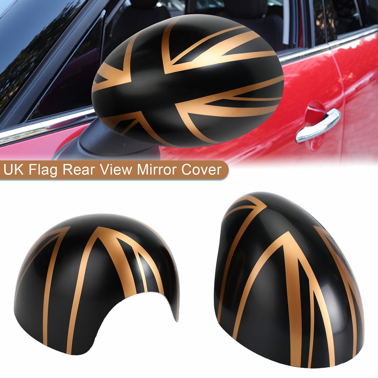 UK Flag Rear View Mirror Cover for MINI Cooper Hardtop F55 F56 Black ...