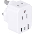 to UK Ireland Travel Plug Adapter, Type G Travel Adapter 2 Outlets 3 ...