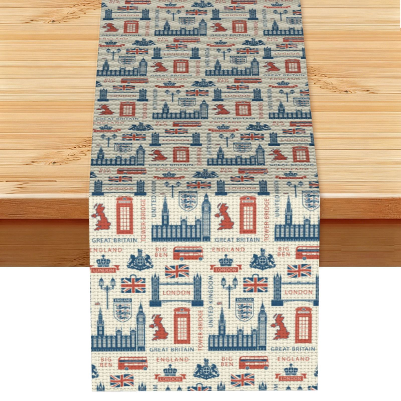 UK London British England Table Runner 13x72 Inch for Dining Table ...