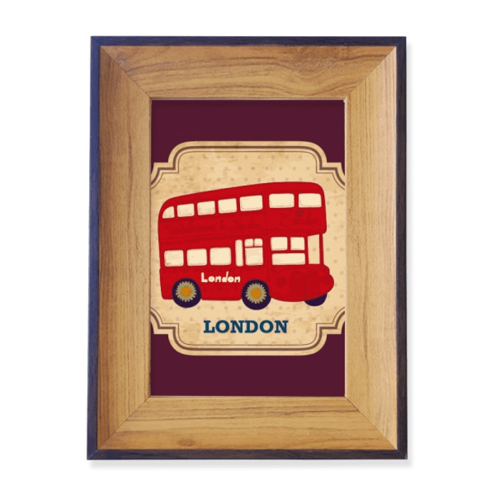 UK London Double-decker Bus Stamp Photo Frame Exhibition Display Art ...