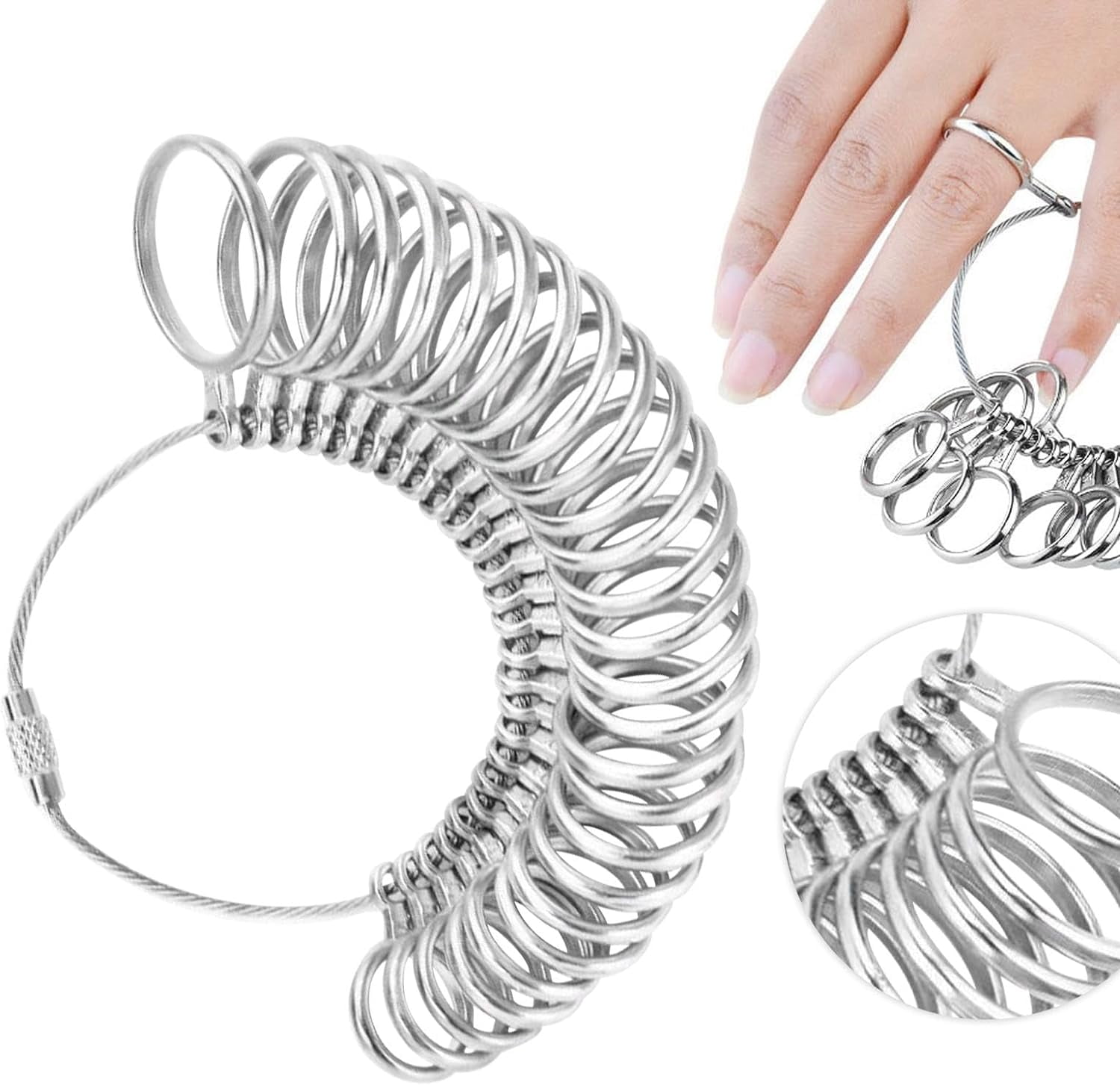 UK Ring Sizer, A-Z Ring Measurement Tool Ring Sizer Home Measurement ...