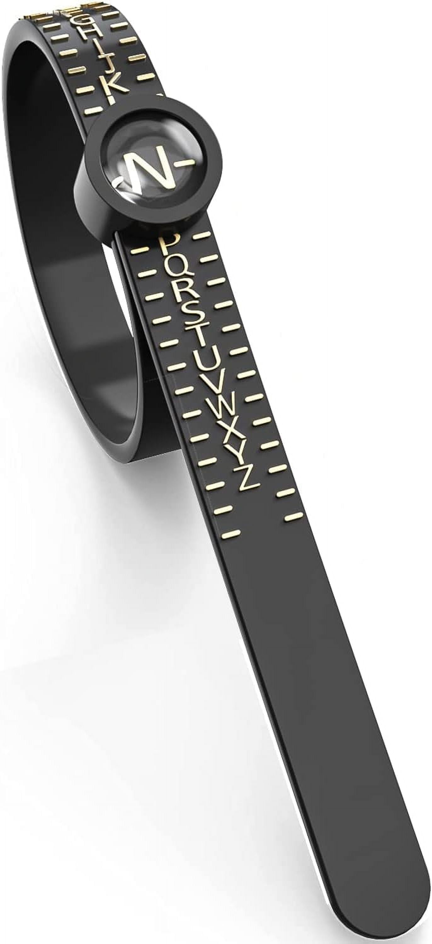 UK Ring Sizer Measure Sizes A-Z with Magnifying Glass Adjustable Ring ...