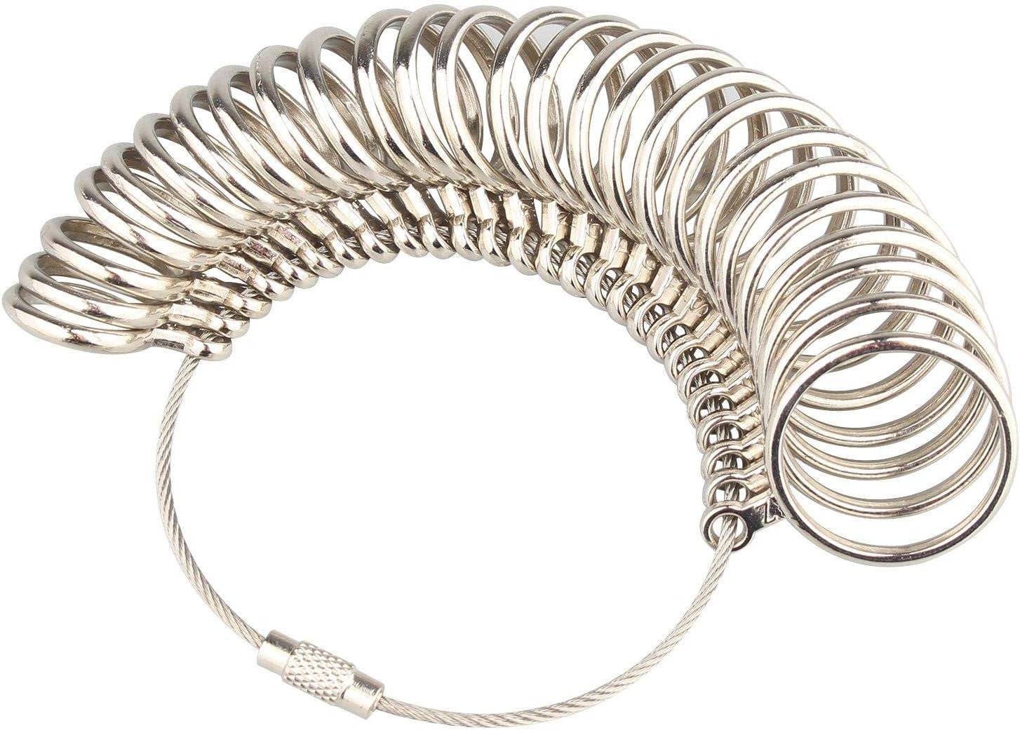 UK Sizes Metal and Plastic Ring Finger Sizer A-Z Measurer Gauge Tool ...