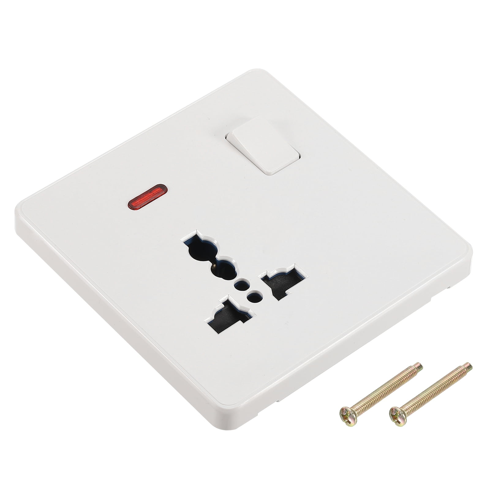 UK US Socket Switch Multi Power Outlet White 250V 13A 88mmx86mm ...