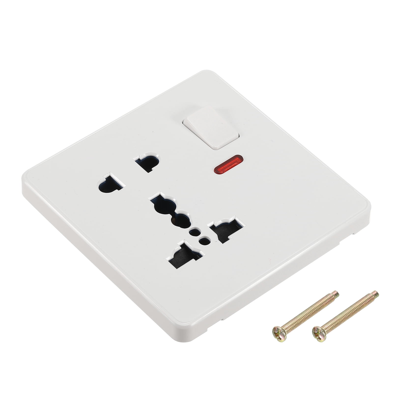 UK US Socket Switched Multi Power Outlet White 250V 13A 88mmx86mm ...