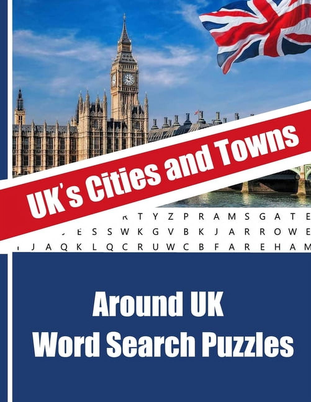UK's Cities And Towns: Word Search Puzzle Books For Adults With Clues ...