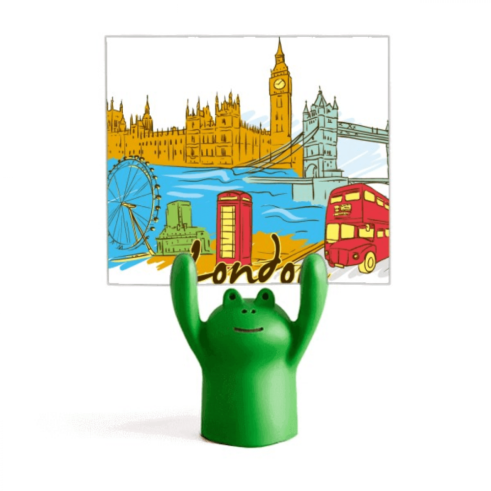 UK the United Kingdom London Memo Holder Cartoon Animal Frog Stand ...