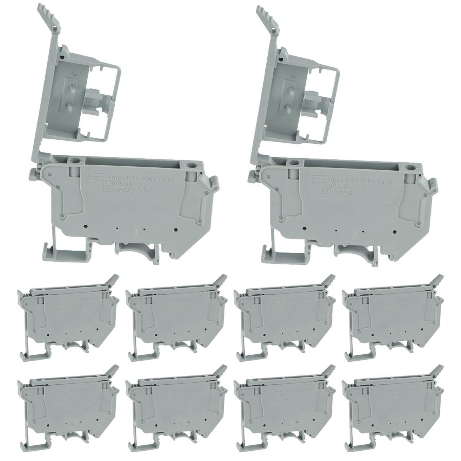 UK5- UK5RD Without LED DIN Rail Fuse Terminal Base Disconnect Terminal ...