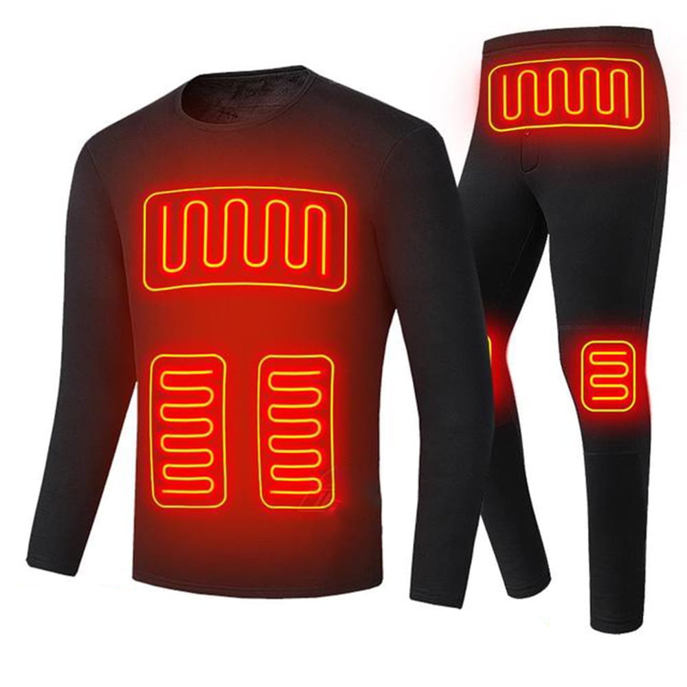 UKAP Heated Underwear Shirt with Pants Washable USB Charging Electric ...