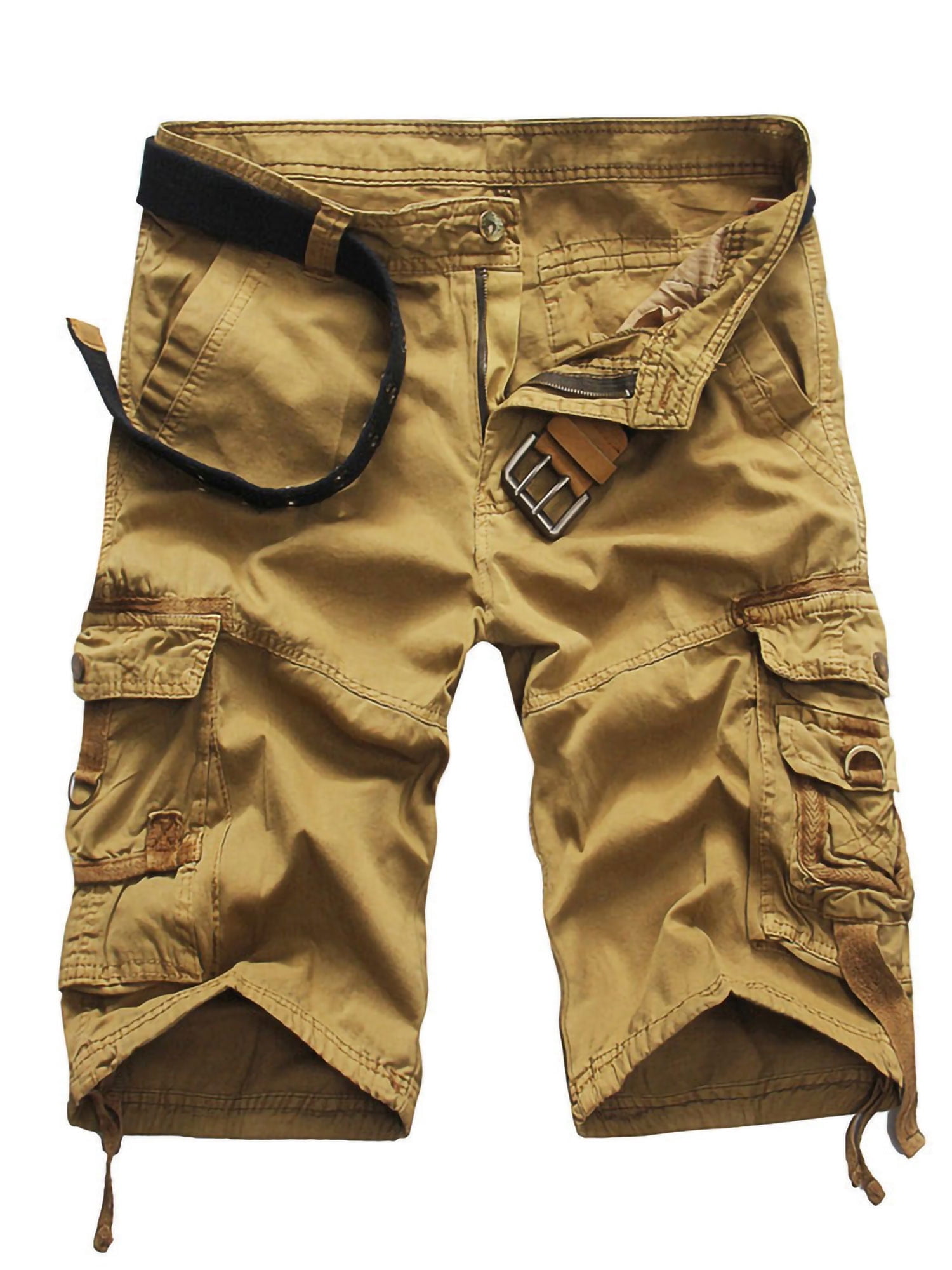UKAP Mens Relaxed Fit Outdoor Cargo Shorts Hiking Lounge Capri Shorts ...