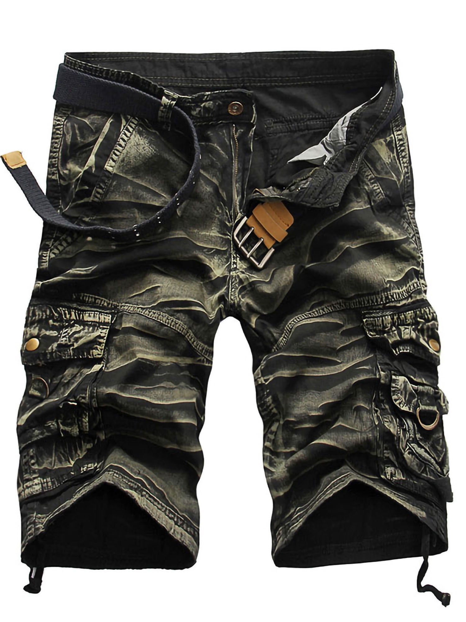 UKAP Mens Lightweight Cargo Shorts, Cotton Blend, Relaxed Fit, Multi ...