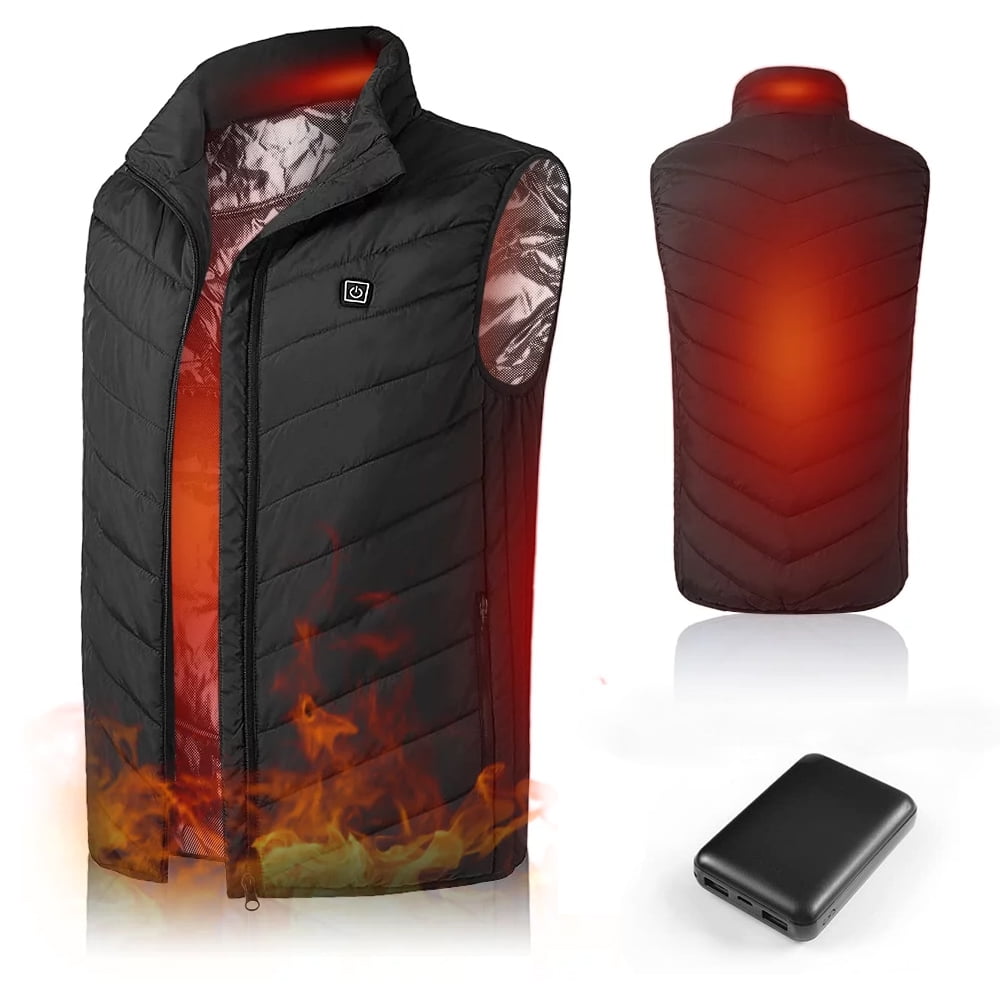UKAP Adults Unisex Heated Vest with Included Rechargeable Battery ...