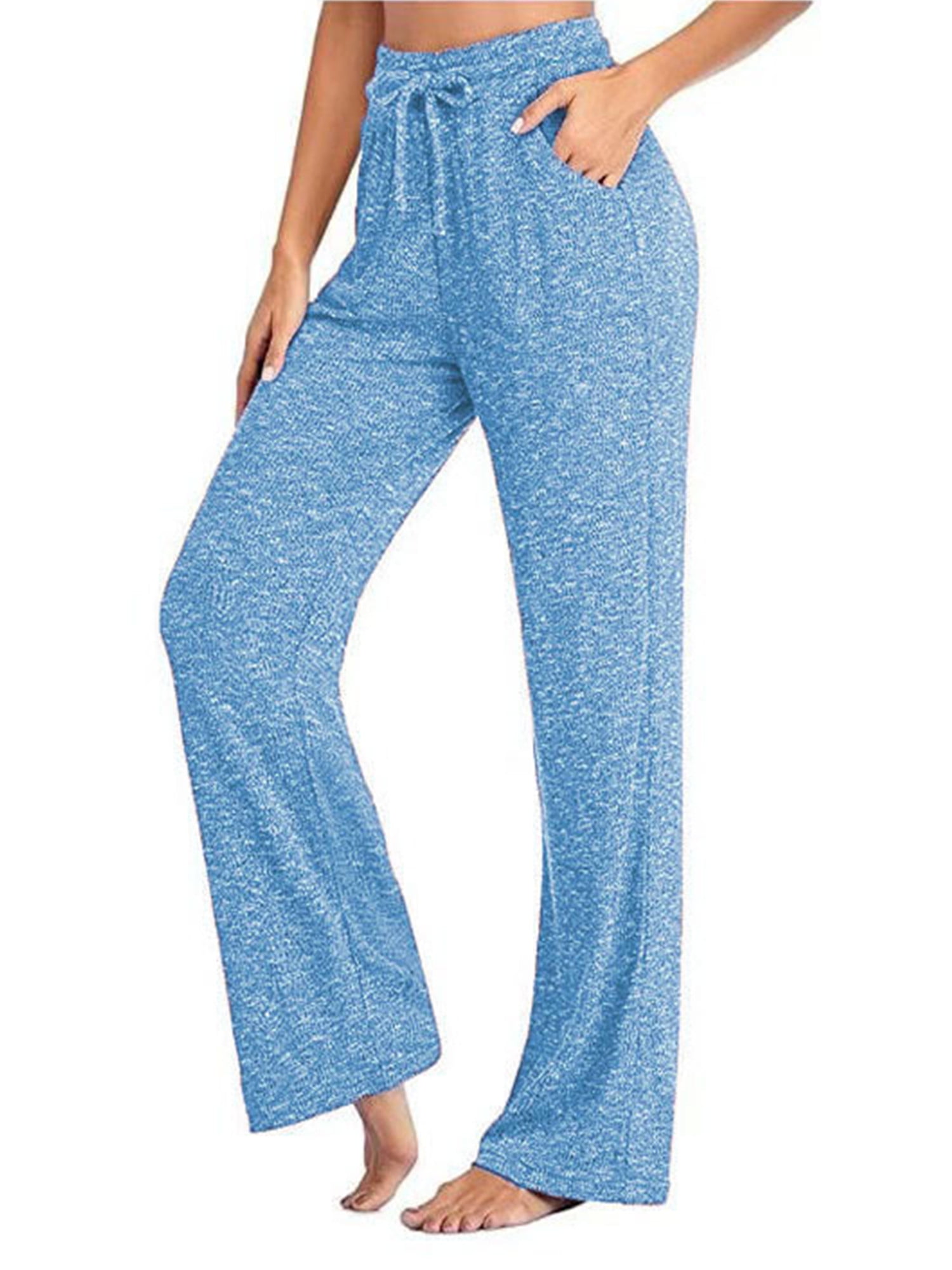 UKAP Womens Plus Size Pajamas Lounge Pants Bootleg Flare High Waisted ...