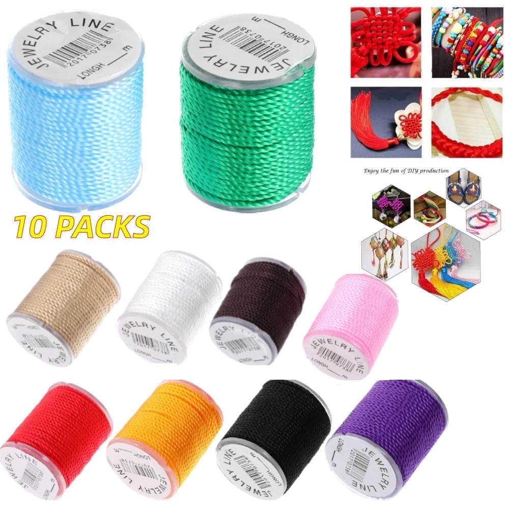 UKCOCO-10 Colors Jewelry Making Cord Wax String Knotting Thread Jewlery ...